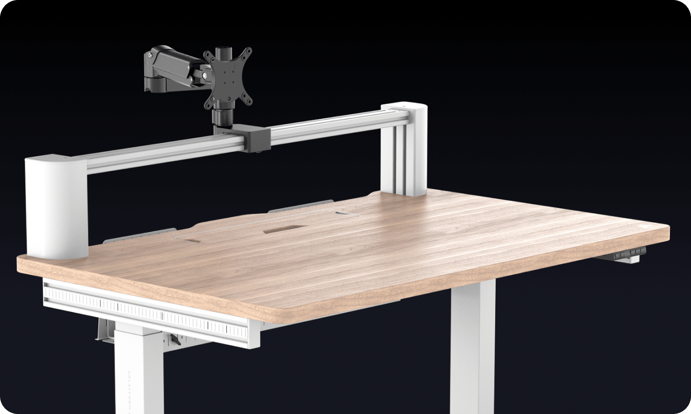Platform:4 Elevate Desk - Wood, Light Pine Stain